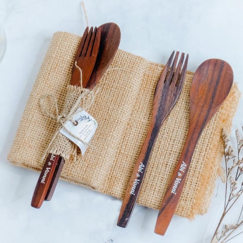 Jual sendok makan souvenir pernikahan sendok kayu sovenir sendok kayu ...