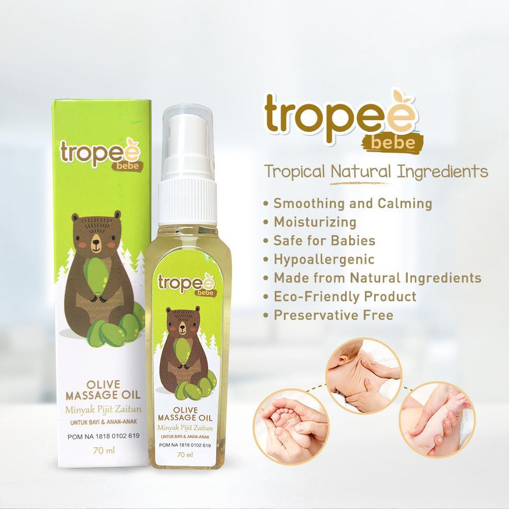 Tropee Bebe - Olive Massage Oil (Minyak Pijit Zaitun) 70ml | Shopee ...