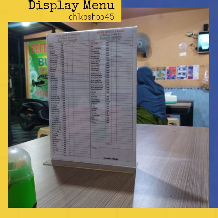 Jual DISPLAY MENU AKRILIK / UKURAN A4 ( TANPA CETAKAN) | Shopee Indonesia