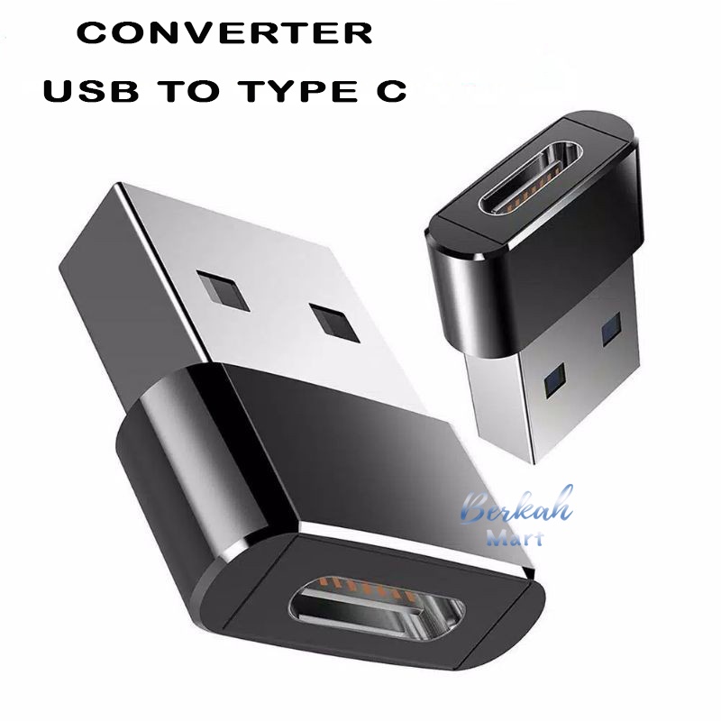 Jual MINI CONVERTER USB TO TYPE C USB MALE TO TYPE C ADAPTER CHARGING OTG USB HUB NON CABLE ...