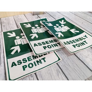 Jual Sticker Assembly Point / Sticker Titik Kumpul Cetak Printing ...