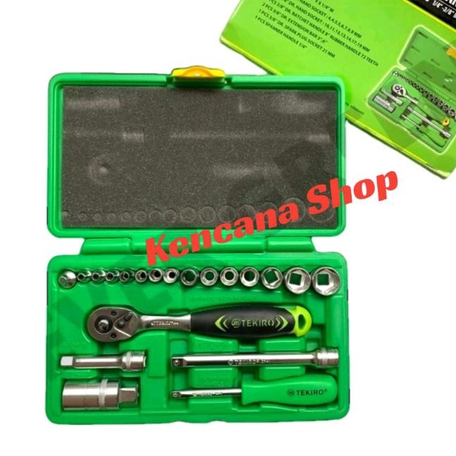 Jual Tekiro kunci sok set 21 pcs dr 1/4-3/8 sock set tekiro 21 pcs | Shopee Indonesia