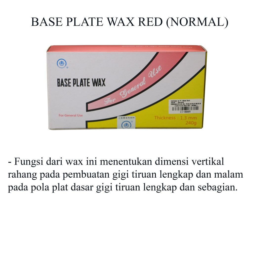 Jual BASE PLATE WAX RED (NORMAL) | Shopee Indonesia