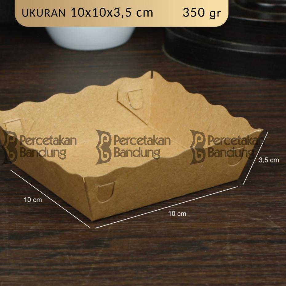 Jual Jual EGHM0 Paper Cup KOTAK KERTAS KUE Uk. 10x10x3.5 cm BOLU MINI ...