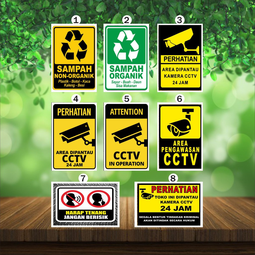 STICKER CCTV,STICKER WIFI, STIKER DILARANG MASUK, STICKER DILARANG ...
