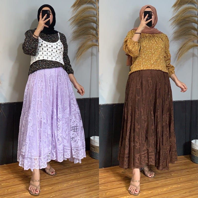 Jual rok tutu brukat import lapis furing | Shopee Indonesia
