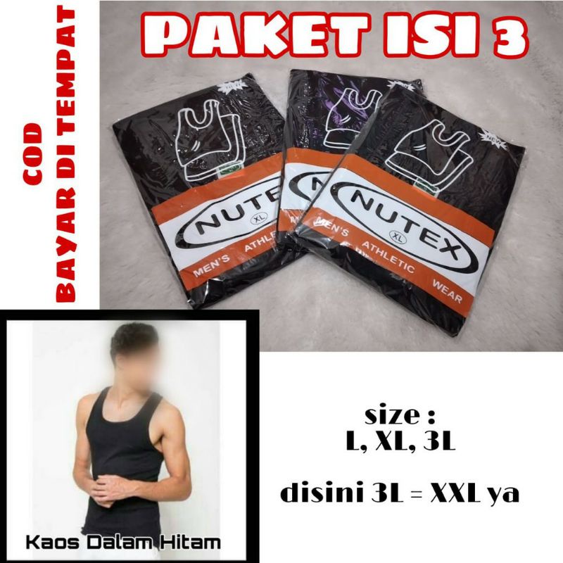 Jual Singlet Pria Warna Hitam Terbaru (3pcs) | Shopee Indonesia