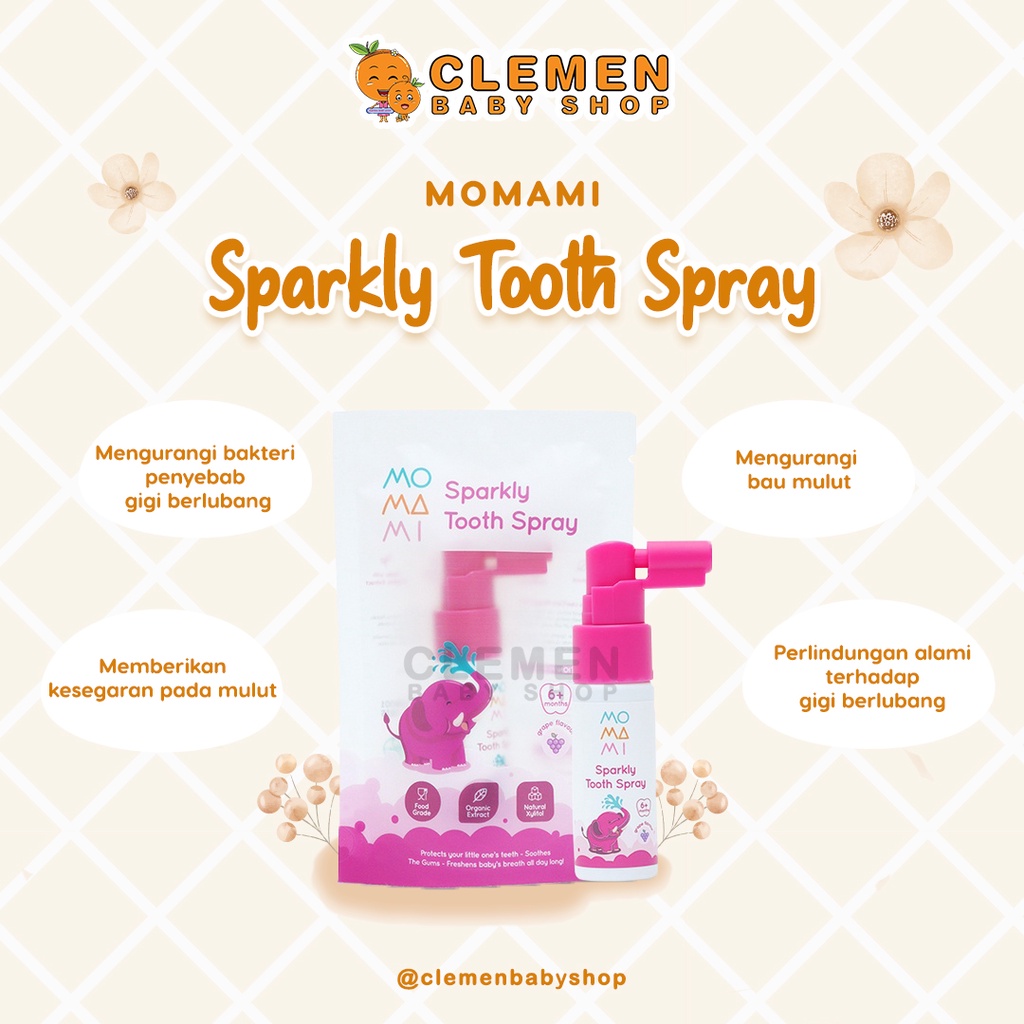Jual MoMaMi Sparkly Tooth Spray 20ml (Semprotan Perawatan Gigi Anak ...