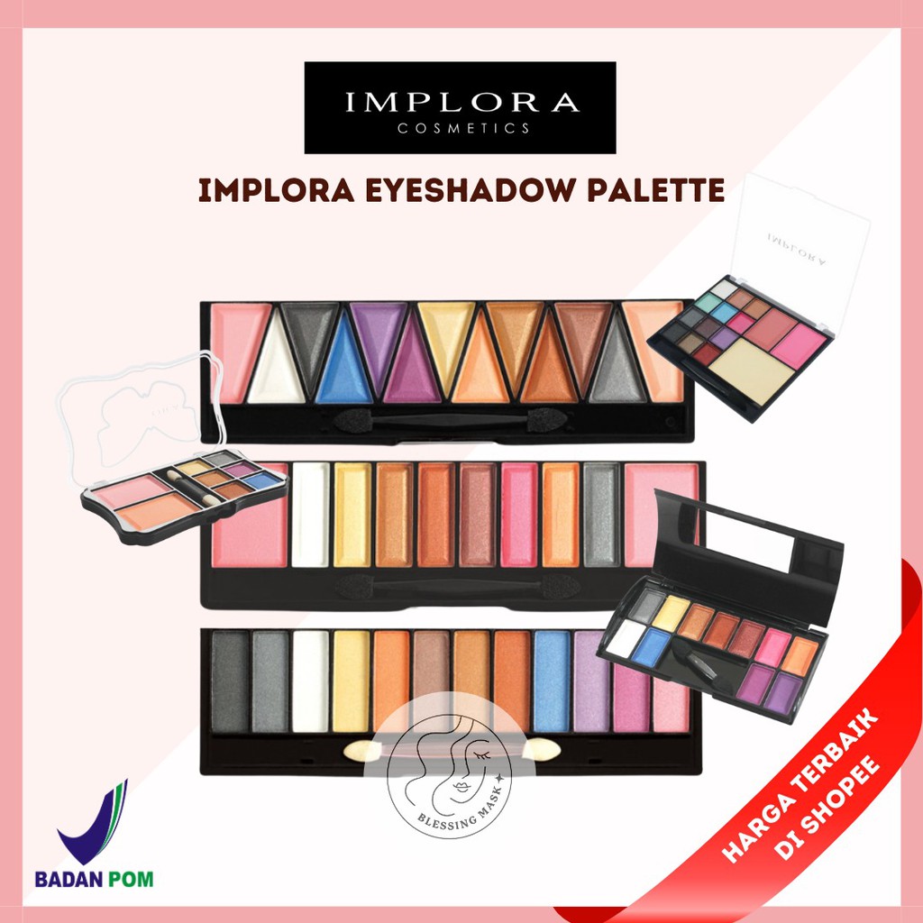 Jual Implora Eyeshadow Pallete + Blush On ( palet eye shadow ) | Shopee ...