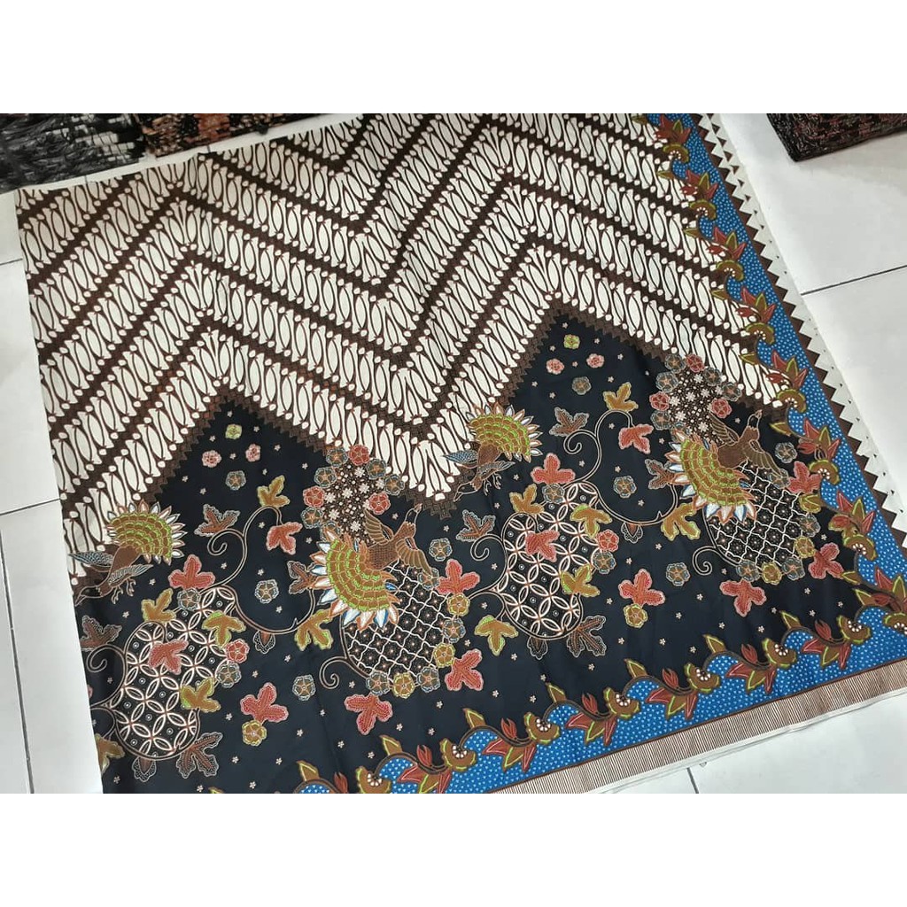 Jual Kain batik solo parang gunung merak biru | Shopee Indonesia