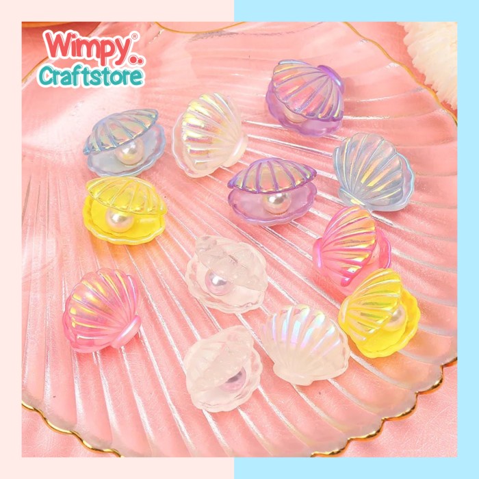 Jual Wimpy Deco Kerang Mutiara Resin Charm Miniature Hiasan Aquarium ...