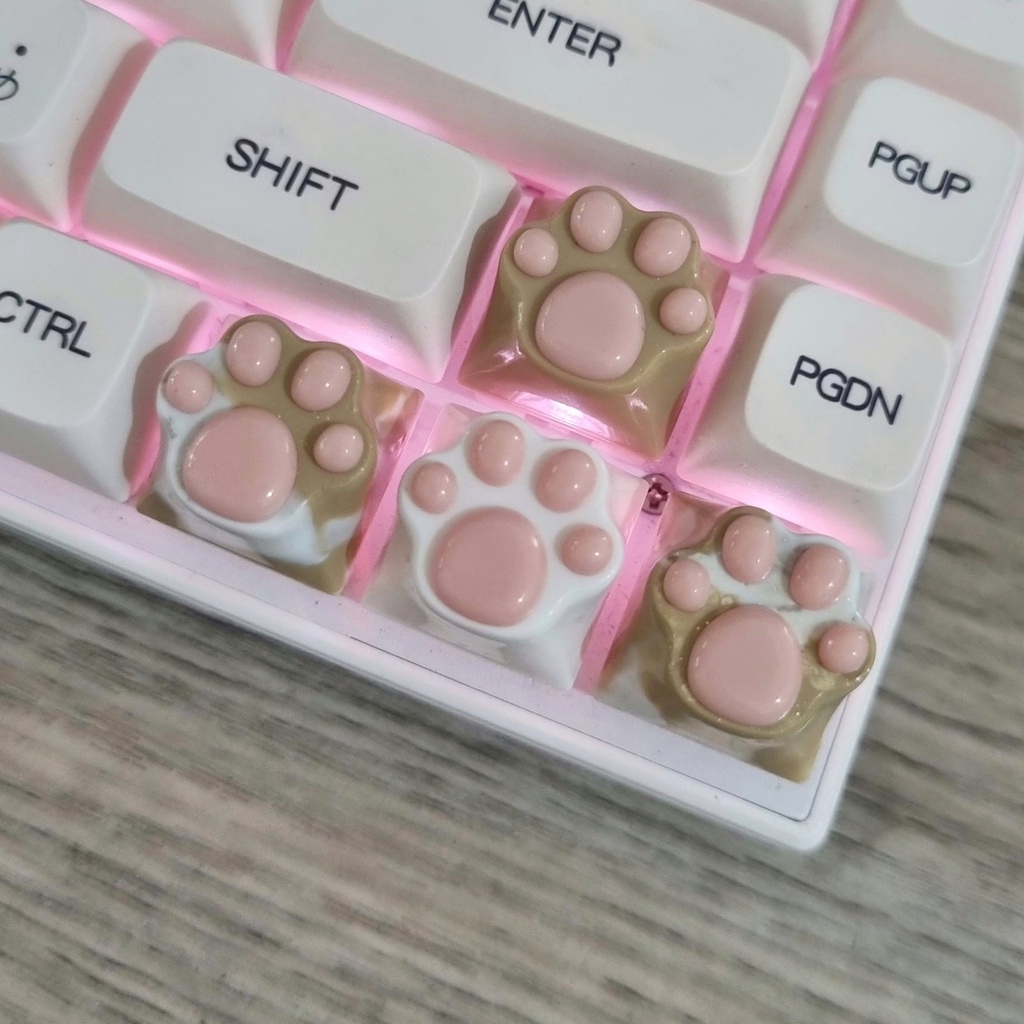 Jual Artisan Cat Paw Dog Paw Keycaps Mechanical Keyboard Resin Artisan ...