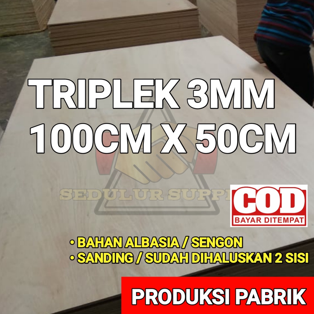 Jual TRIPLEK 3mm / MULTIPLEK 3MM ALBASIA UTY UKURAN 100 x 50cm ...