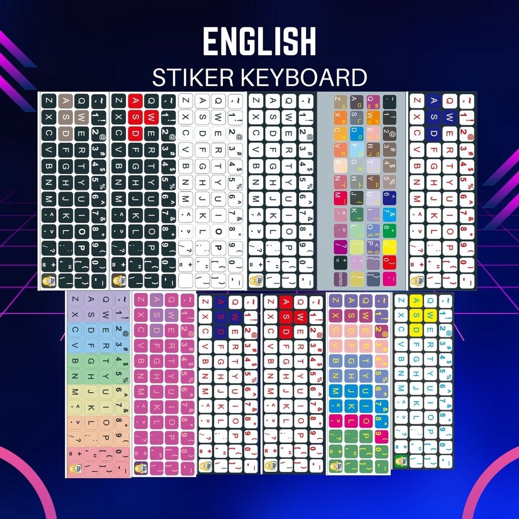 Jual stiker keyboard bahasa inggris cover keyboard | Shopee Indonesia