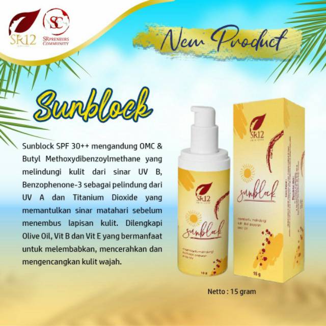Jual SUNBLOK SR12/ Pelindung wajah dan kulit | Shopee Indonesia