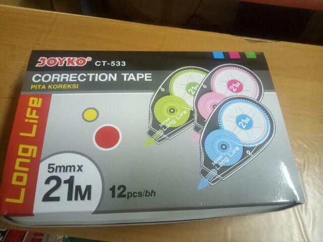 Correction Tape Joyko Tip-Ex Roll Long Life 21 M ( CT-533) atk | Shopee ...