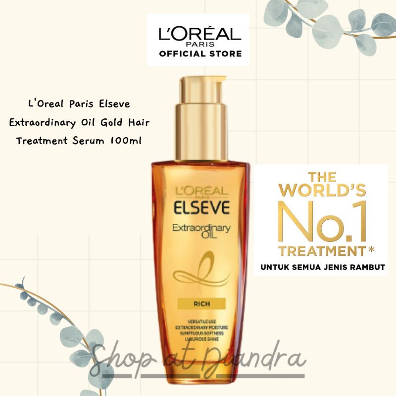 Jual L'Oreal Paris Elvive Extraordinary Oil Gold Hair Treatment Serum 100ml - Hair Serum ...