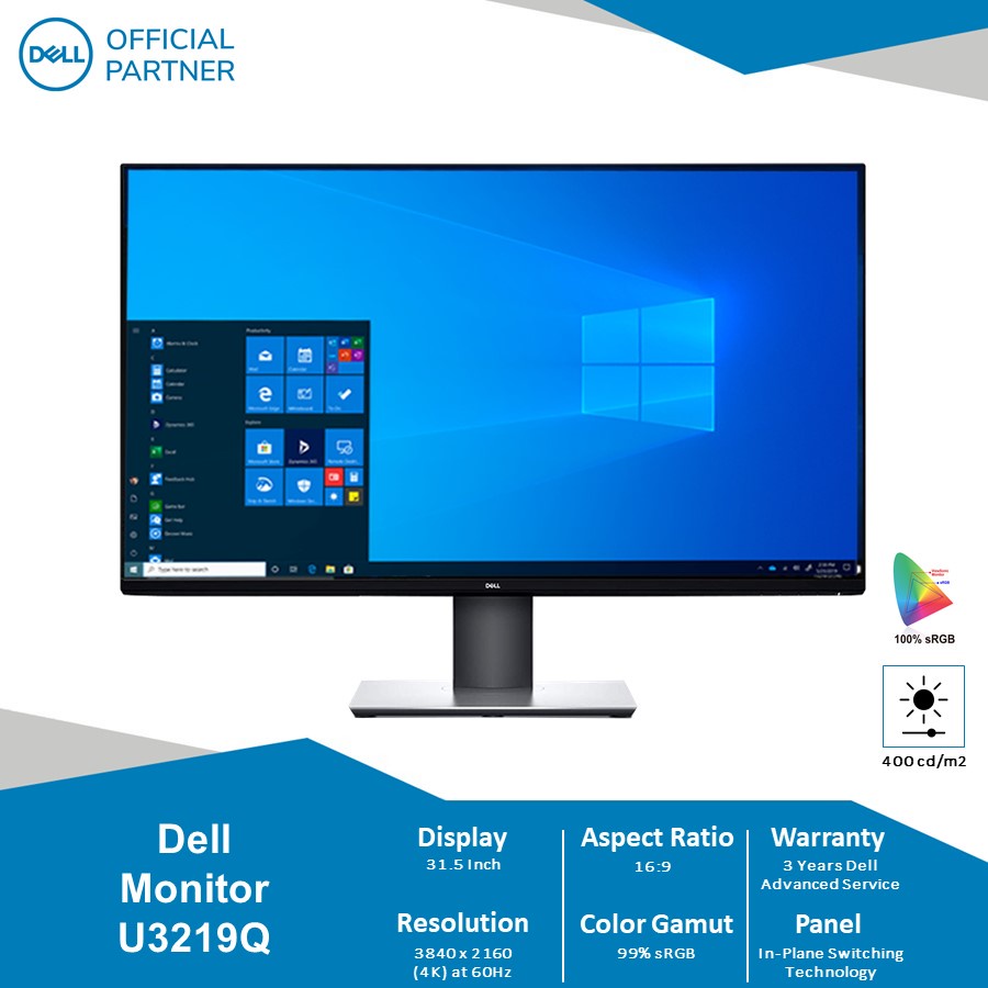 Jual Dell Monitor U3219Q (Ultrasharp 4K Monitor) | Shopee Indonesia