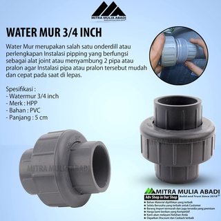 Jual watermur pvc 3/4 | watermur drat polos pvc 3/4 | watermor | Shopee ...