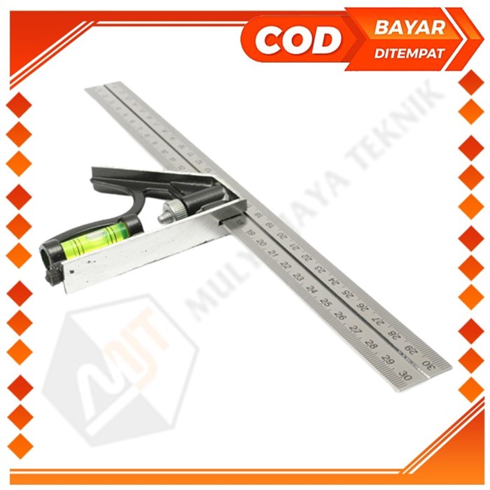Jual Penggaris Siku Tukang Pasekon Penggaris Sudut Waterpass L 30 CM ...