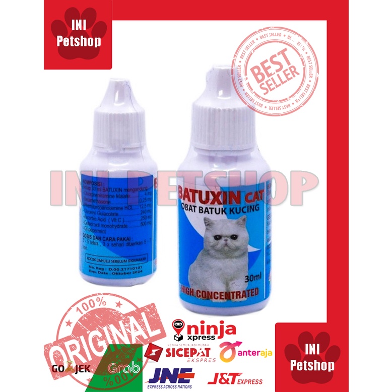 Jual BATUXIN CAT - Obat Kucing Batuk Pilek Sesak Nafas Berdahak Bersin ...
