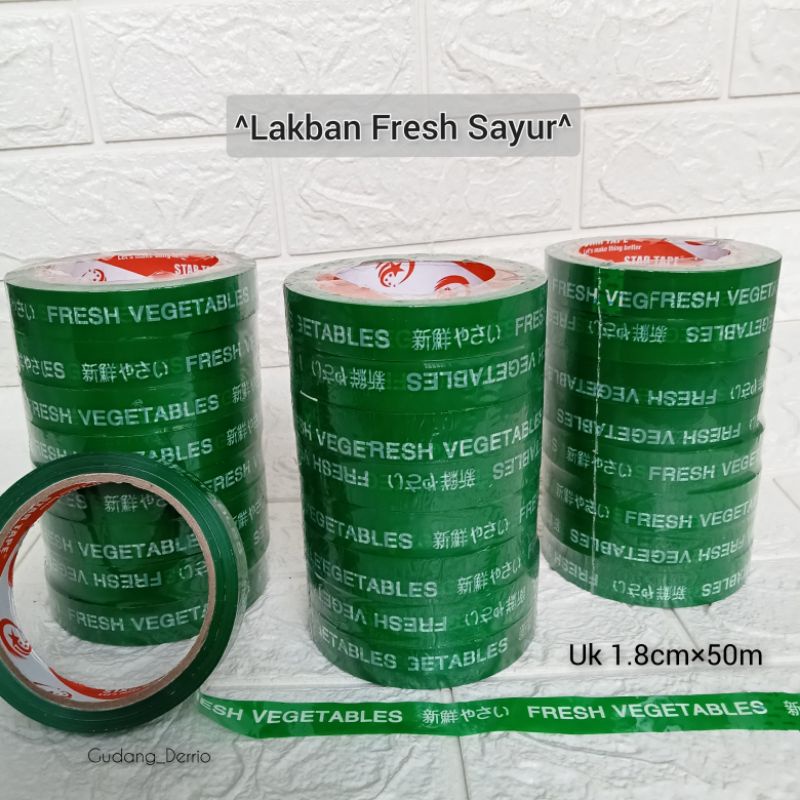 Jual LAKBAN SAYUR/LAKBAN FRESH VEGETABLES UK 1.8CM X 50M | Shopee Indonesia