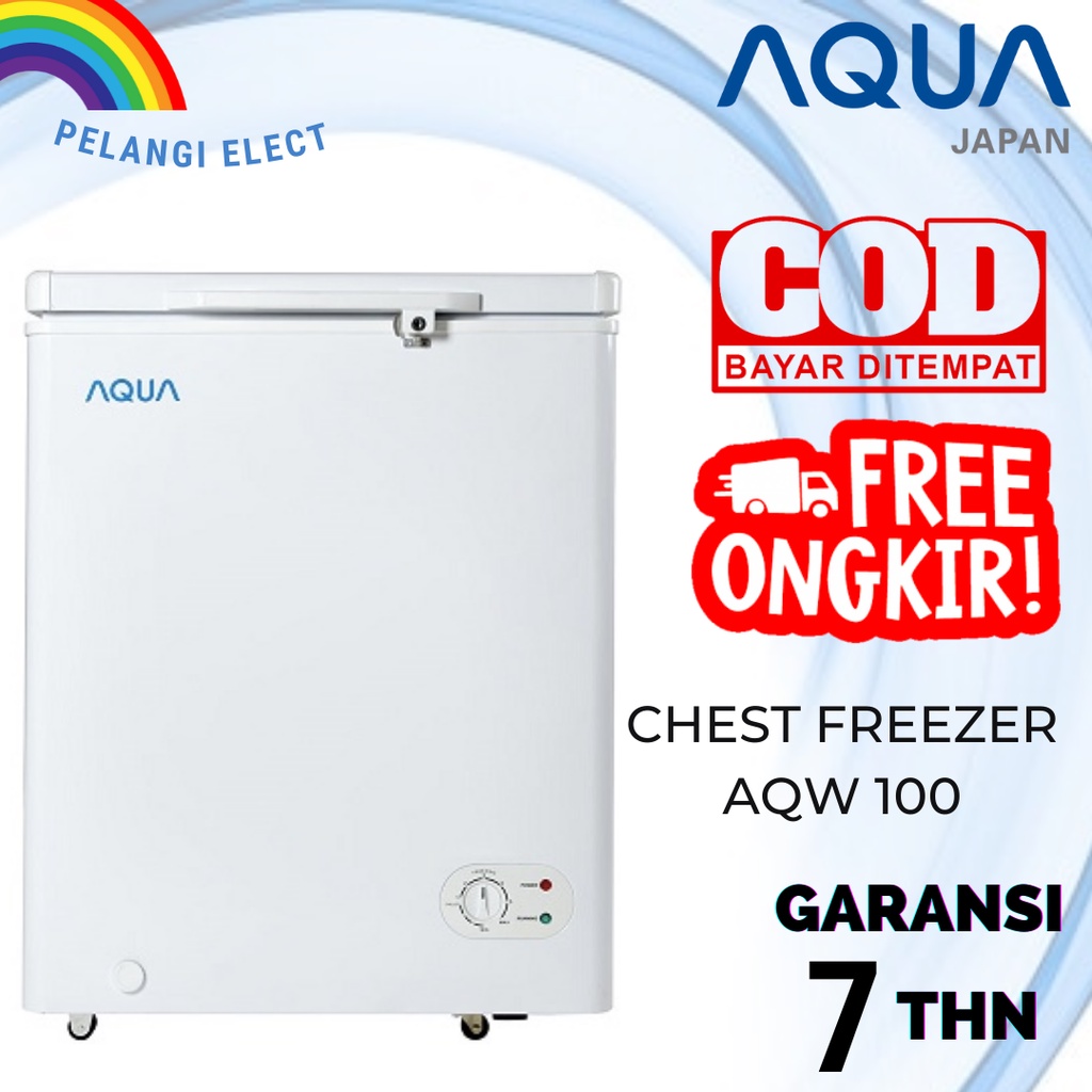 Jual Chest Freezer Aqua Sanyo AQF 100 Low Watt | Shopee Indonesia
