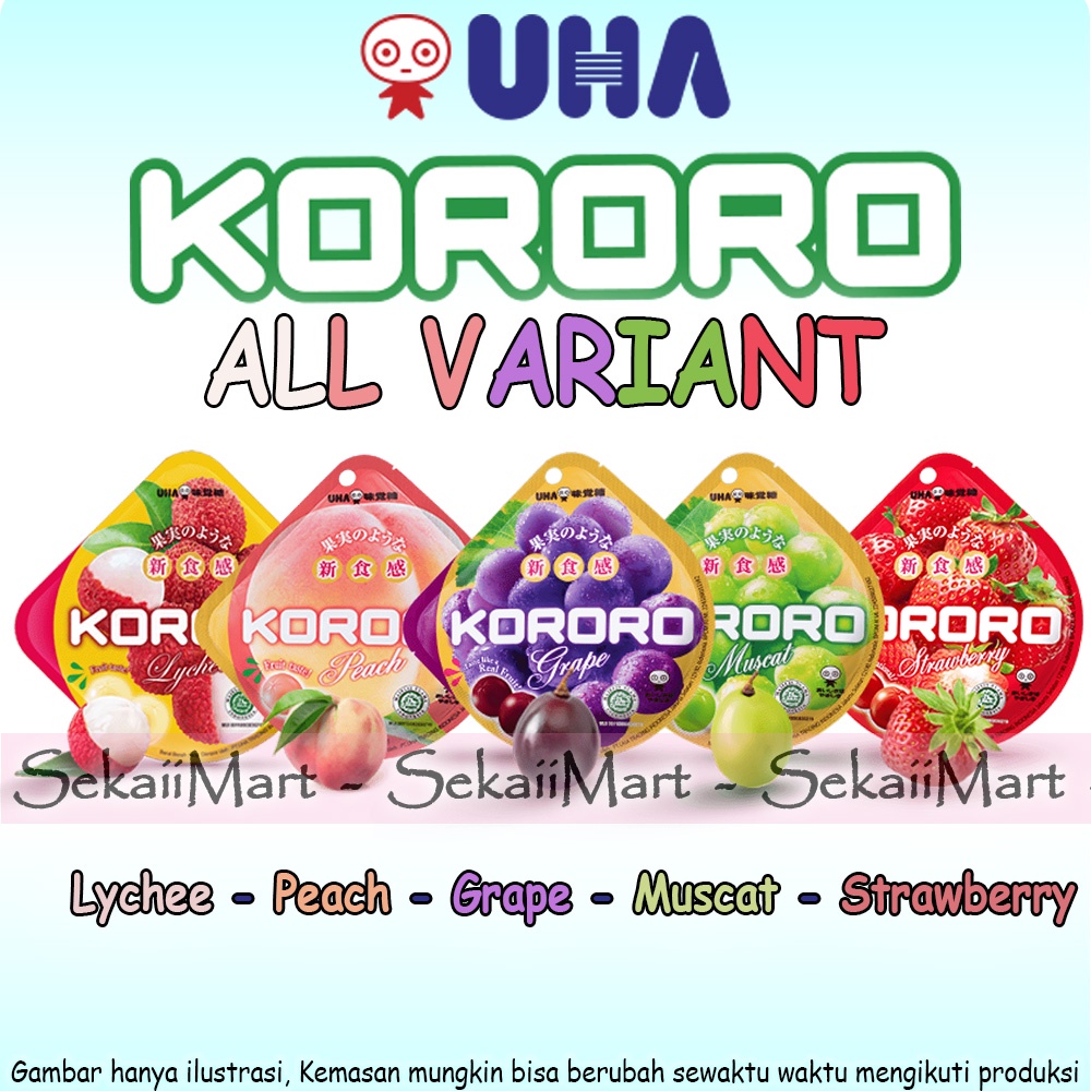 Jual UHA KORORO Fruit Jelly Candy 40g All Variant - Permen Jeli Rasa Buah Lengkap Semua Rasa ...