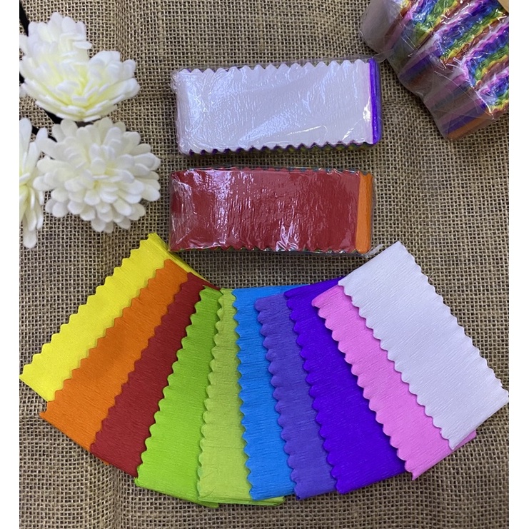 Jual [10 LEMBAR] KERTAS KREP CRAPE PAPER | ART DECORATION 45MM | KERTAS ...