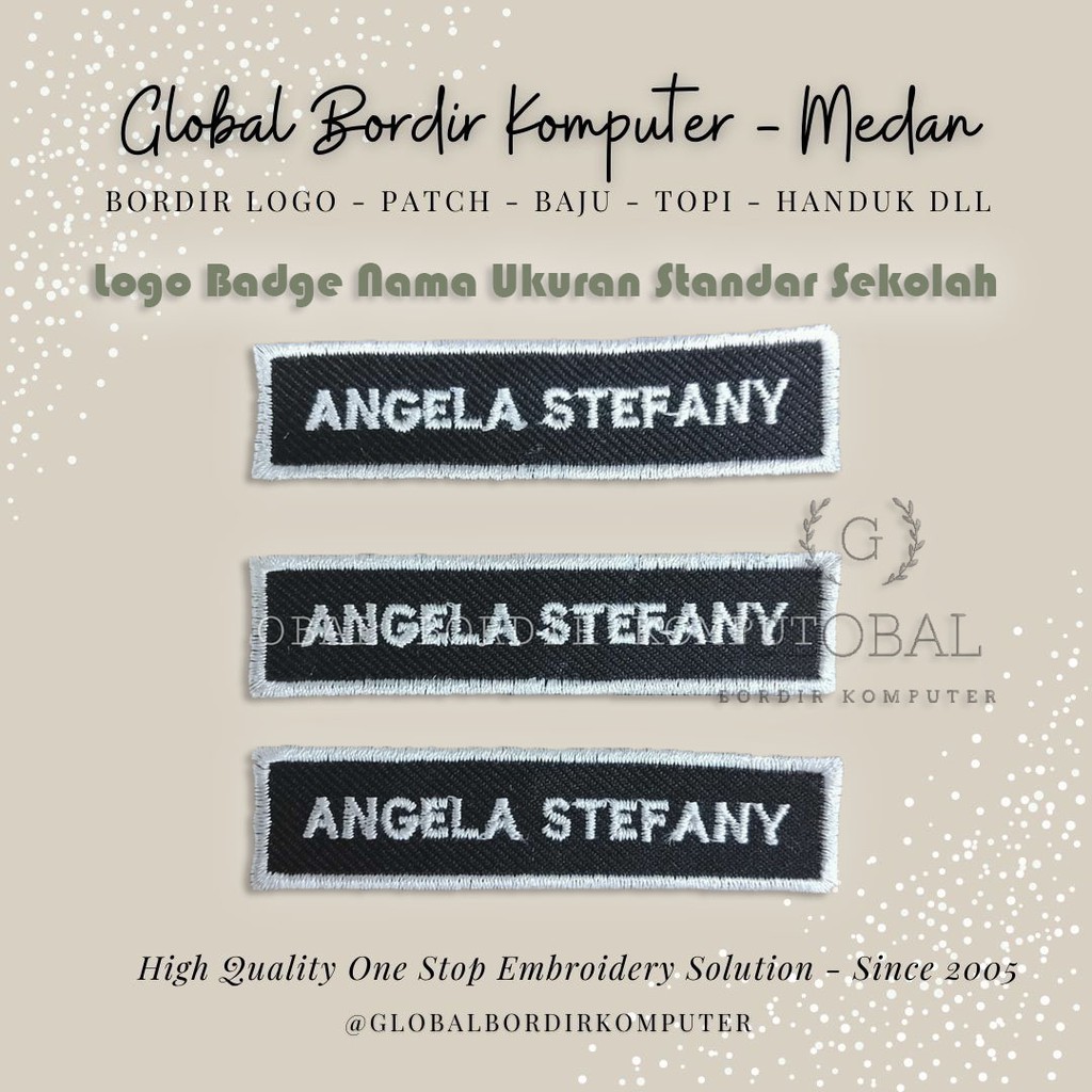 Jual [CUSTOM] BORDIR LOGO EMBLEM BET NAMA UKURAN SEKOLAH KUALITAS BAGUS ...