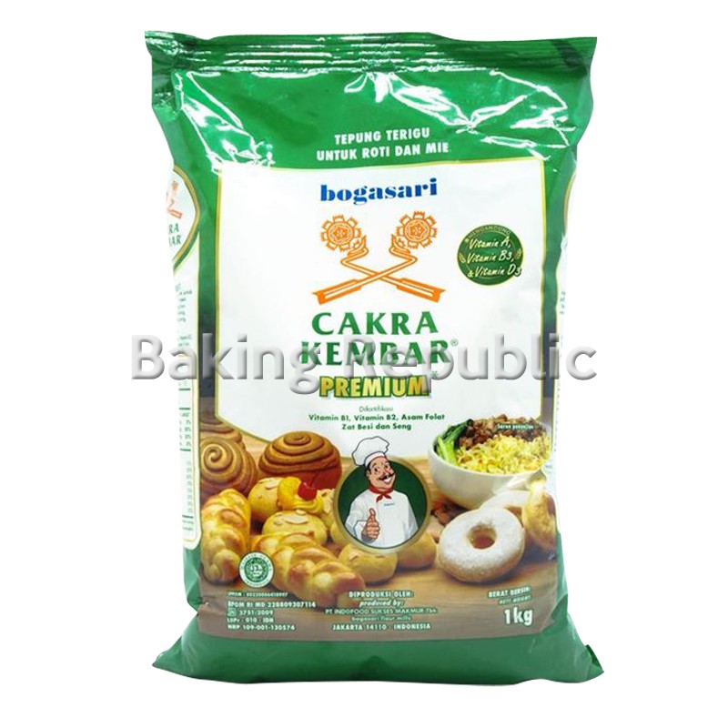 Jual BOGASARI | TEPUNG TERIGU CAKRA KEMBAR PREMIUM | 1 KG | Shopee ...