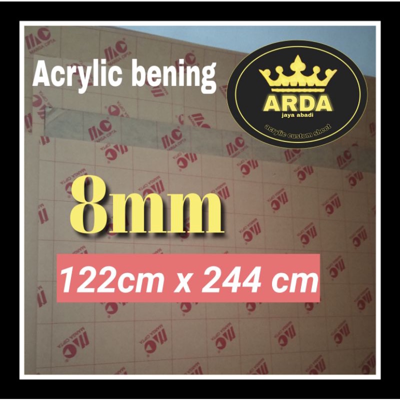 Jual Akrilik 8mm 122 x 244 lembaran penuh/Acrylic sheet marga cipta ...