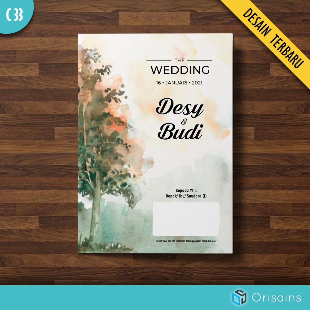 Undangan Pernikahan Murah Tema Landscape Pepohonan Hijau Cantik dan ...