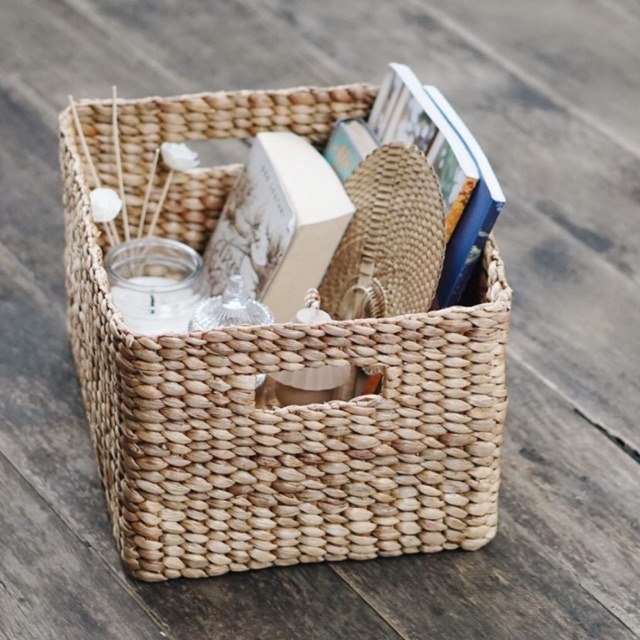 Jual Box Lubang Anyaman Eceng Gondok / Keranjang Baju Serbaguna ...