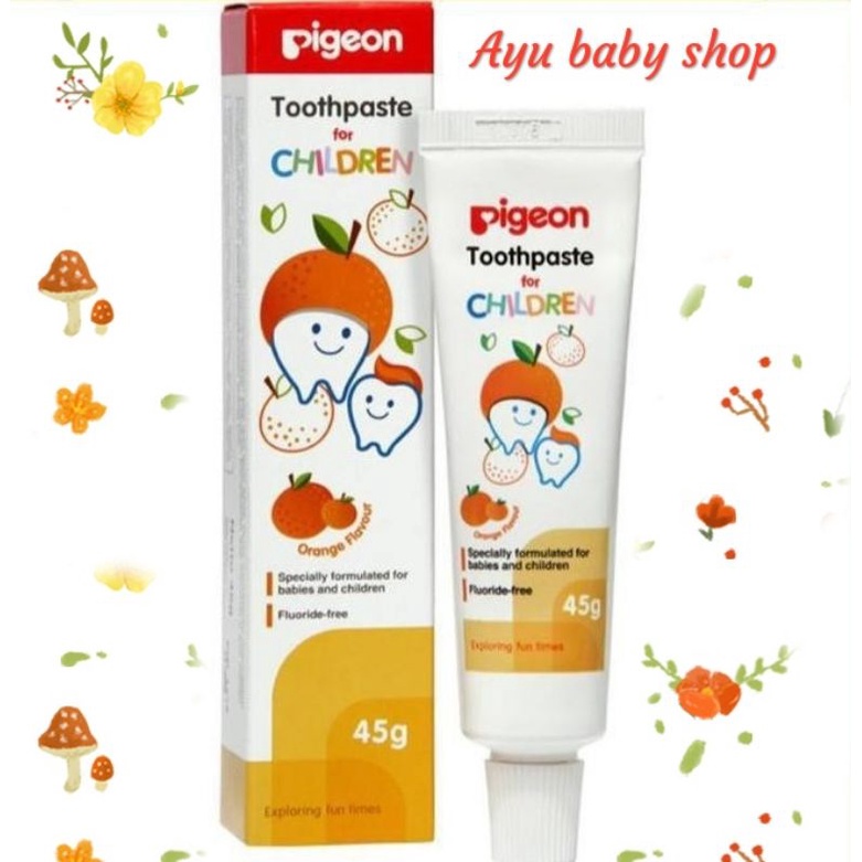Jual Pigeon Children Toothpaste 45 gram strawberry jeruk orange ...