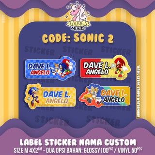 Jual Sticker Label Nama Custom - Sonic (100pcs) Stiker | Shopee Indonesia
