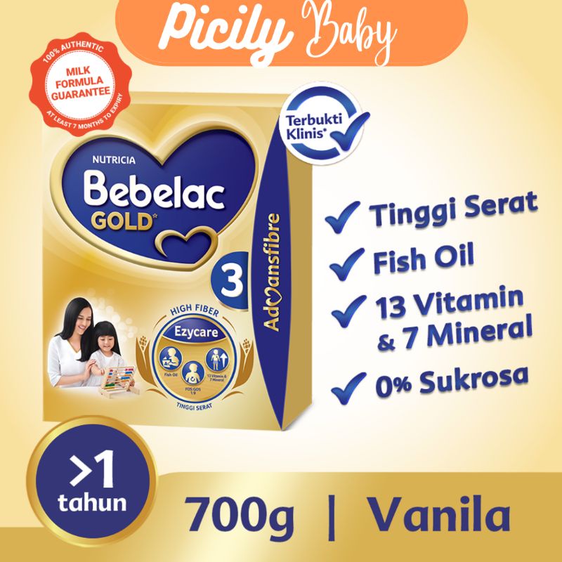 Jual Susu Bebelac Gold 3 Usia 1-5 Tahun Rasa Vanila 700 gr/Susu Formula ...