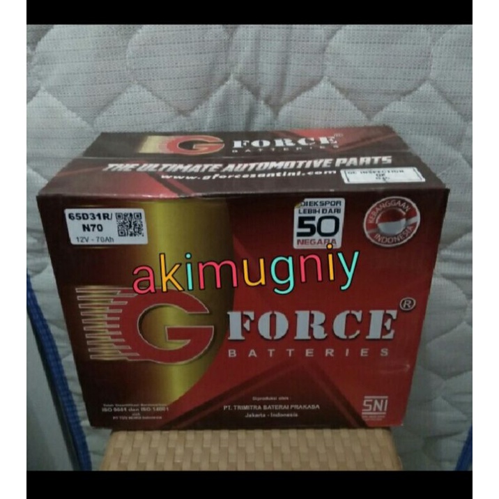 Jual aki N70 basah gforce 65d31r 12v 70ah l200 l300 kuda diesel | Shopee Indonesia