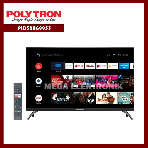 Jual Polytron PLD32AG9953 LED TV 32 inch SMART ANDROID TV DVB-T2 ...