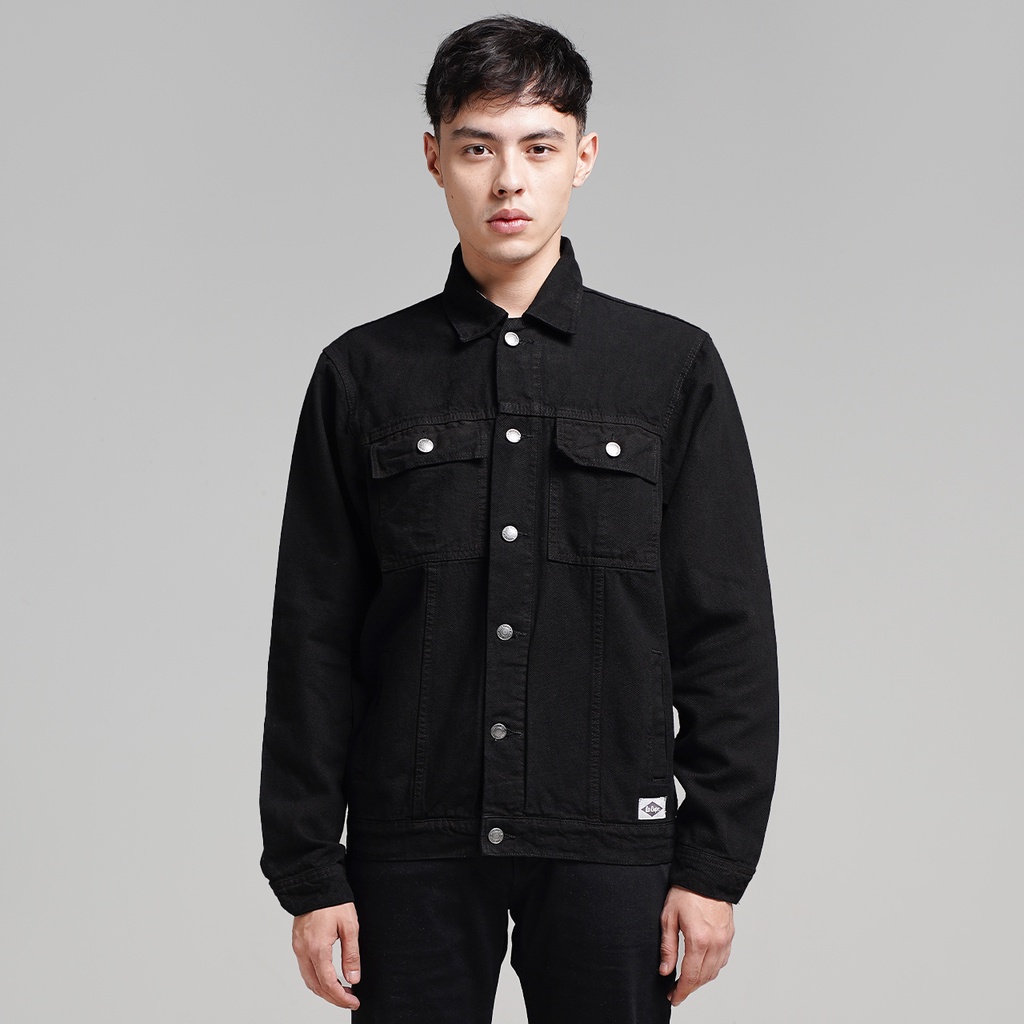 Jual Lee Cooper Trucker Jacket Denim Keegan Black | Shopee Indonesia