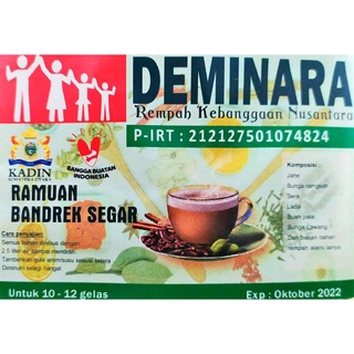 Jual Bubuk Bandrek Instant Segar Deminara - Minuman Tradisional 1 ...