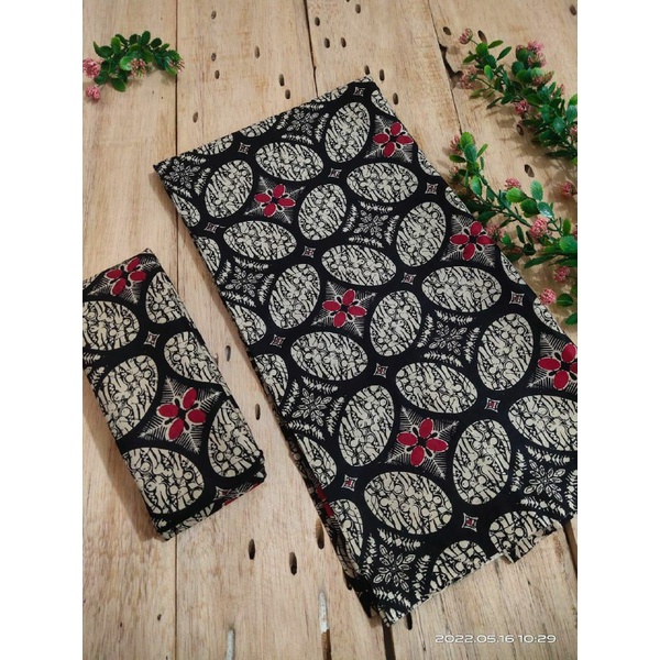Jual kain batik MOTIF KAWUNG PALEM COLET & plastik paket | Shopee Indonesia