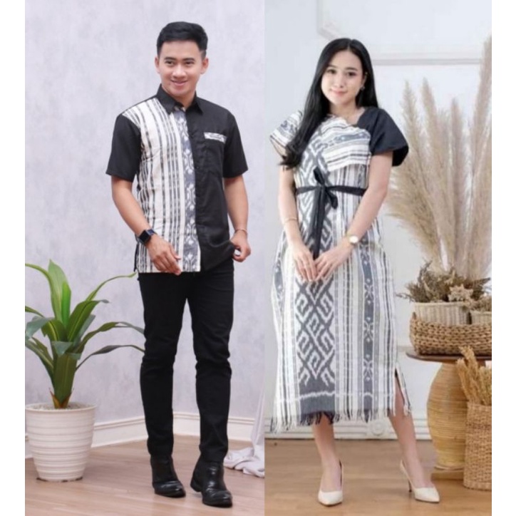 Jual ( READY STOK ) baju tenun - set baju tenun - stelan baju tenun couple - baju tenun etnik ...