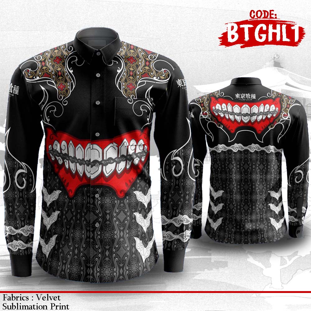 Jual KEMEJA BATIK ANIME, Bleach, Shingeki No Kyojin, Ghoul, Death Note ...
