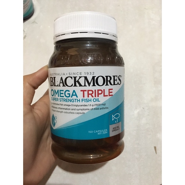 Jual Blackmores Omega Triple Super Strength Concentrated Fish Oil 150 Caps | Shopee Indonesia