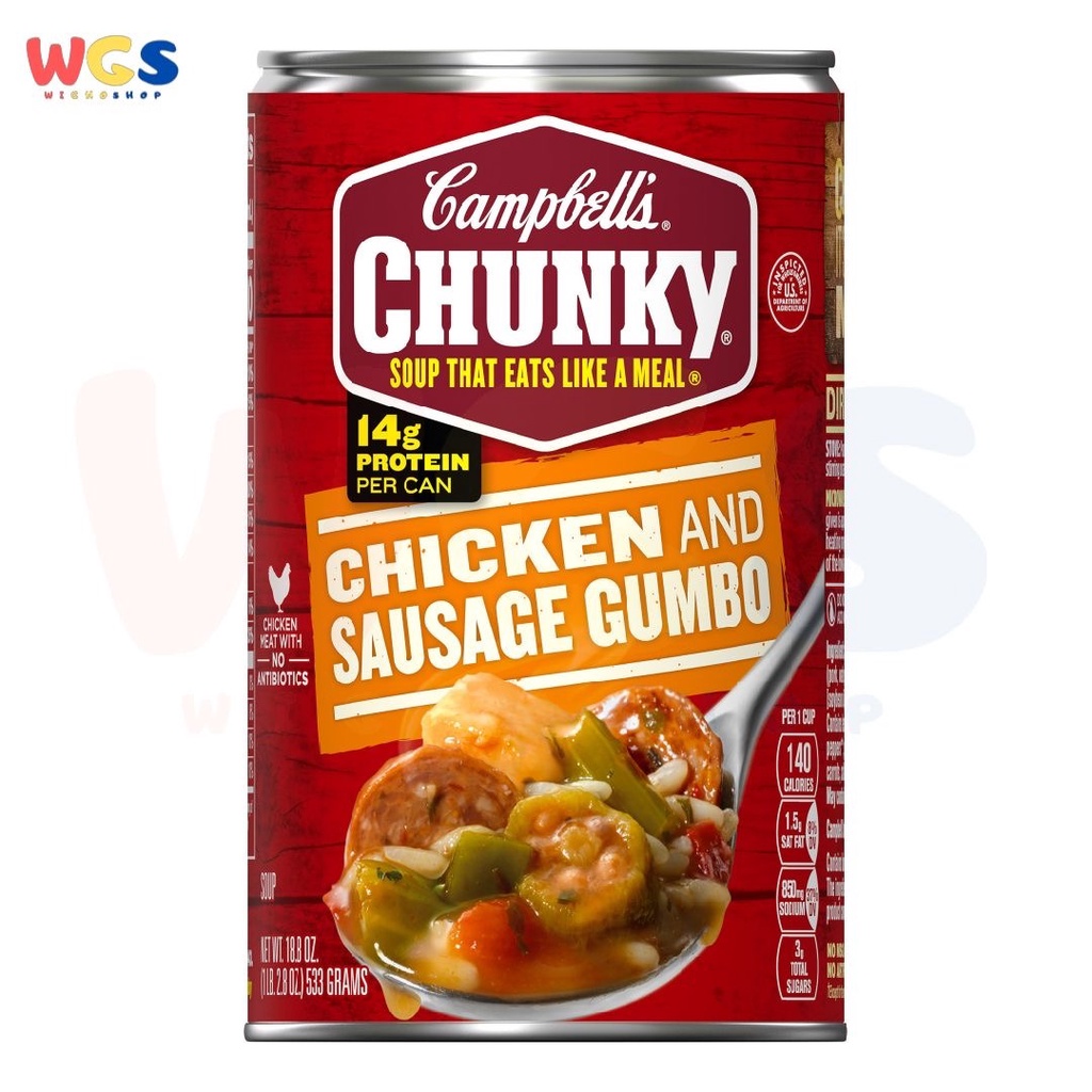 Jual Campbells Chunky Soup Chicken n Sausage Gumbo 18.8oz 533g - Non ...