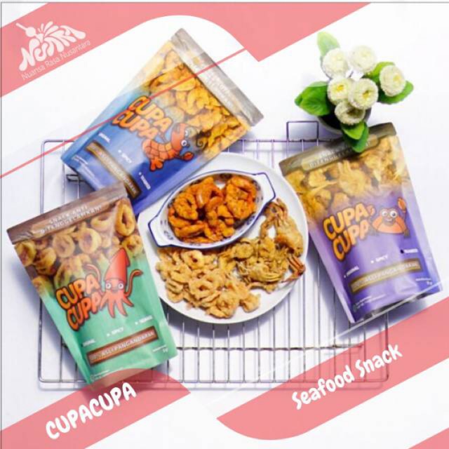 [ TERLARIS & TERPERCAYA ] CUPA CUPA SEAFOOD SNACK - Cumi Udang Kepiting ...