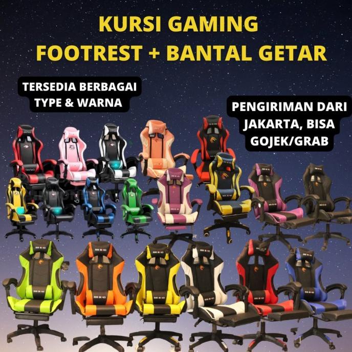 Jual Kursi Gaming Bangku Gaming Gaming Chair Kursi Kerja Kursi Kantor ...