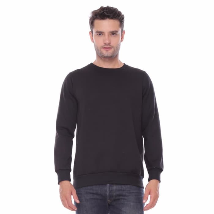 Jual UNN Cloth Crewneck Sweater Basic Oblong Polos Hitam Unisex All ... Jual UNN Cloth Crewneck Sweater Basic Oblong Polos Hitam Unisex All ...