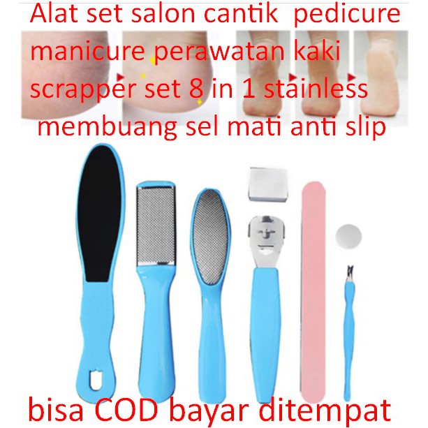 Jual Alat set salon cantik pedicure manicure perawatan kaki scrapper ...